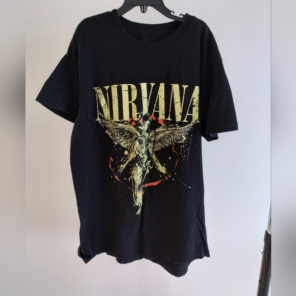 NIRVANA | Tops | Nirvana In Utero Tshirt Black Women Girl Medium 0 Cotton Kurt Cobain | Poshmark